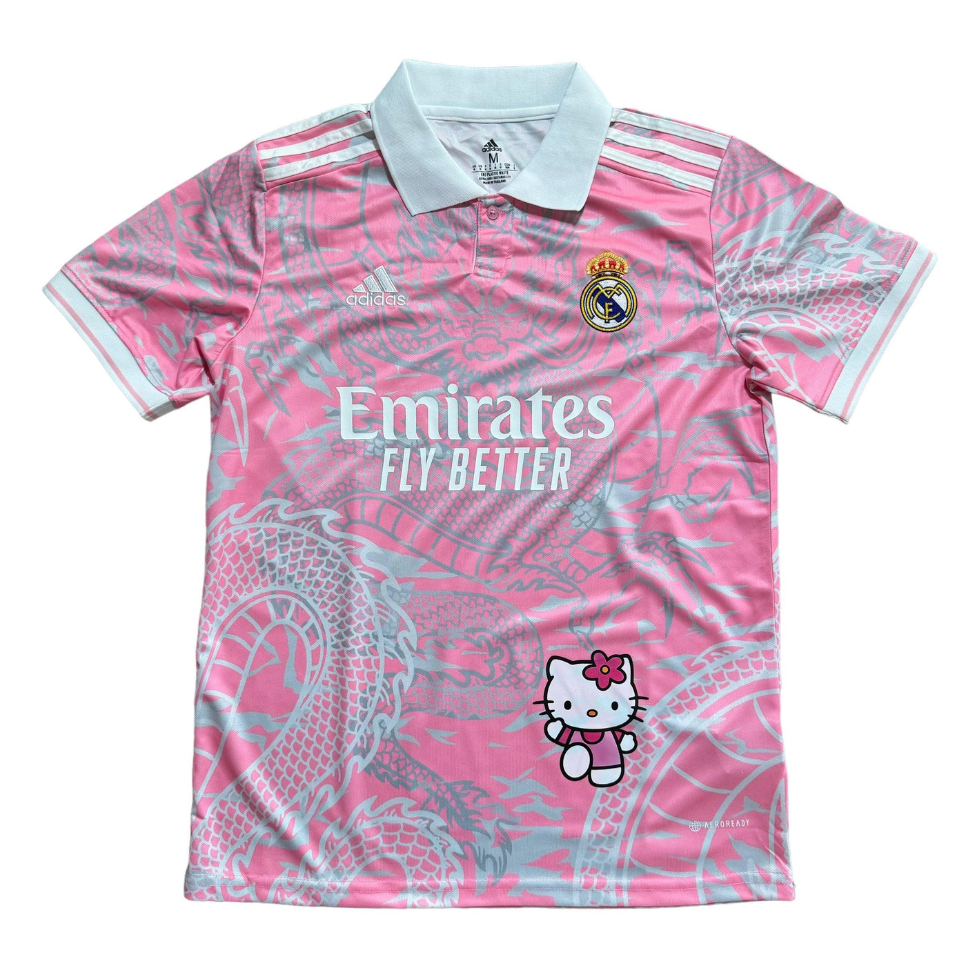 Pink and White Dragon Real Madrid Hello Kitty Jersey – Project Zuki